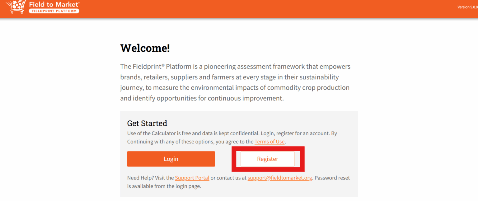 Register an Account – Fieldprint Platform Help